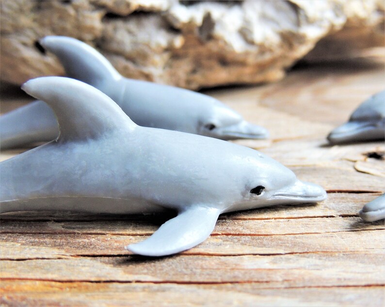 MINIATURE Animals Figures Figurine Bottlenose DOLPHIN - Etsy
