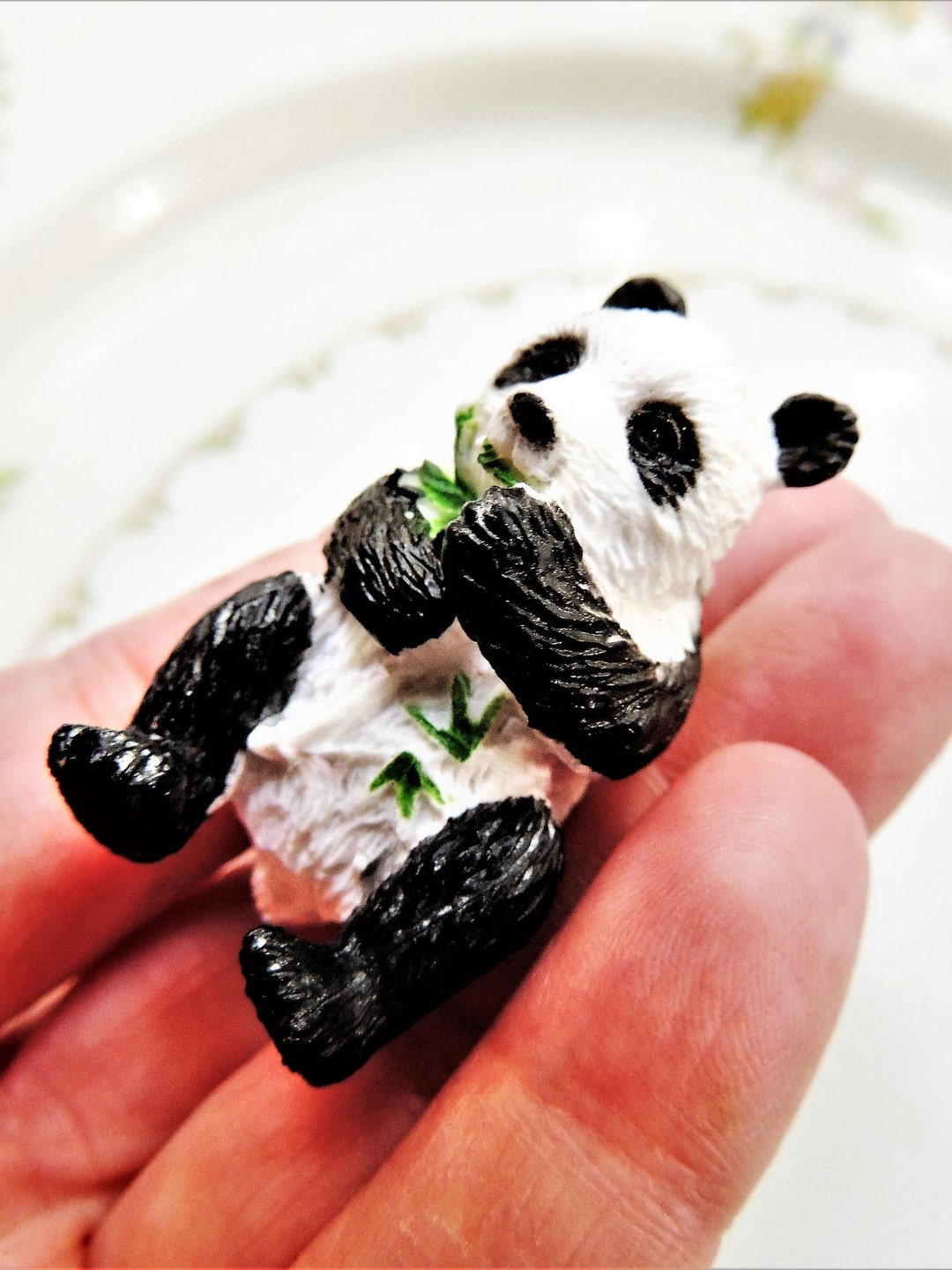 MINIATURE PANDA Animal Figures Figurines Fairy Garden Dollhouse Diorama ...