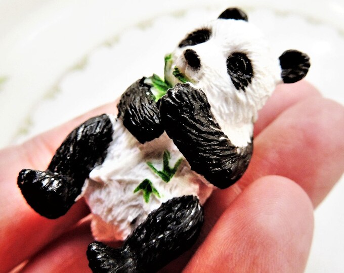 MINIATURE PANDA Animal Figures Figurines Fairy Garden - Etsy
