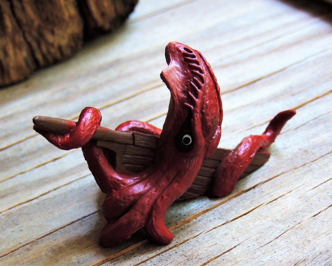MINIATURE KRAKEN Plastic Cryptid Figure Figurine Dollhouse - Etsy