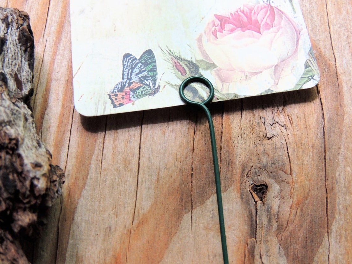 Set of 10 Green Tall Wire Card Holder Table Number Place Card | Etsy