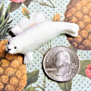 Harp Seal MINIATURE FIGURINE Animals Figures Fairy Garden Dollhouse ...