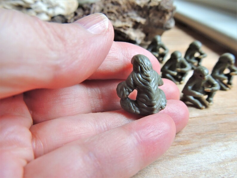 Tiny MINIATURE SLOTH Animal Figurine Figures Dollhouse Diorama - Etsy