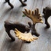 MINIATURES MOOSE Animal Figures Figurines Dollhouse Fairy Garden ...