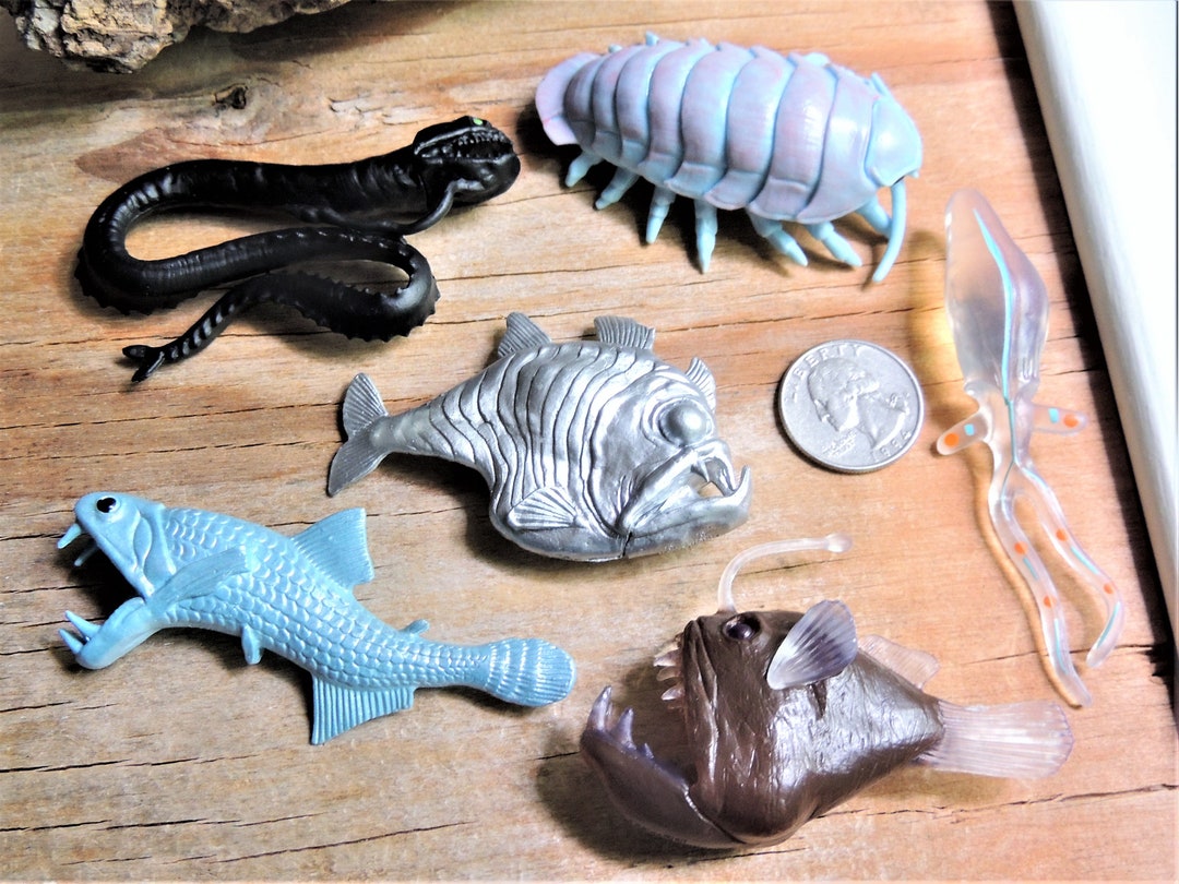 MINIATURE DEEP SEA Creatures Figure Set Figurine Terrarium Fairy Garden ...