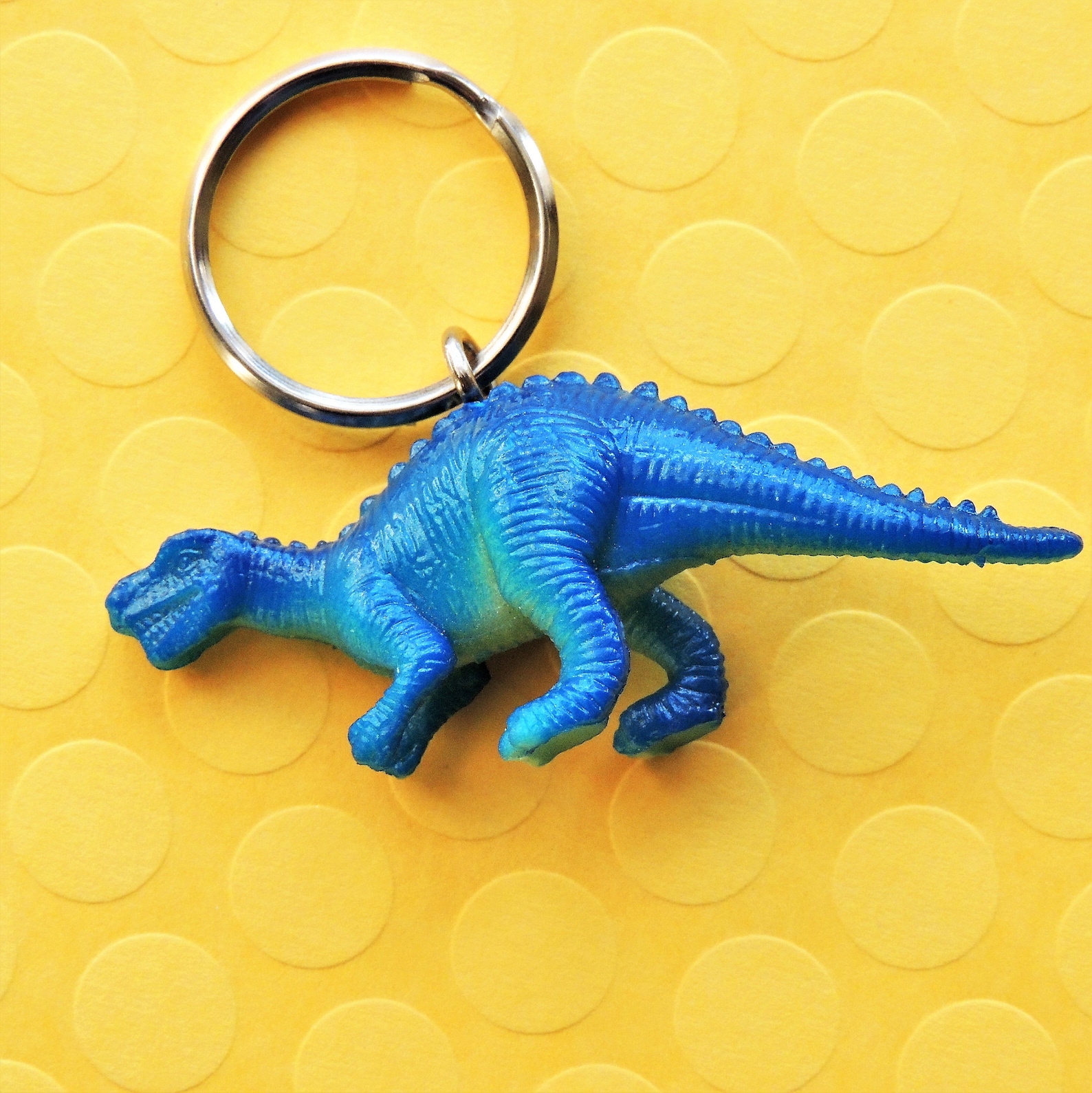 DINOSAUR KEYCHAIN Key Chain Blue Key Ring Key Fob Animal Cute Fun Cool ...