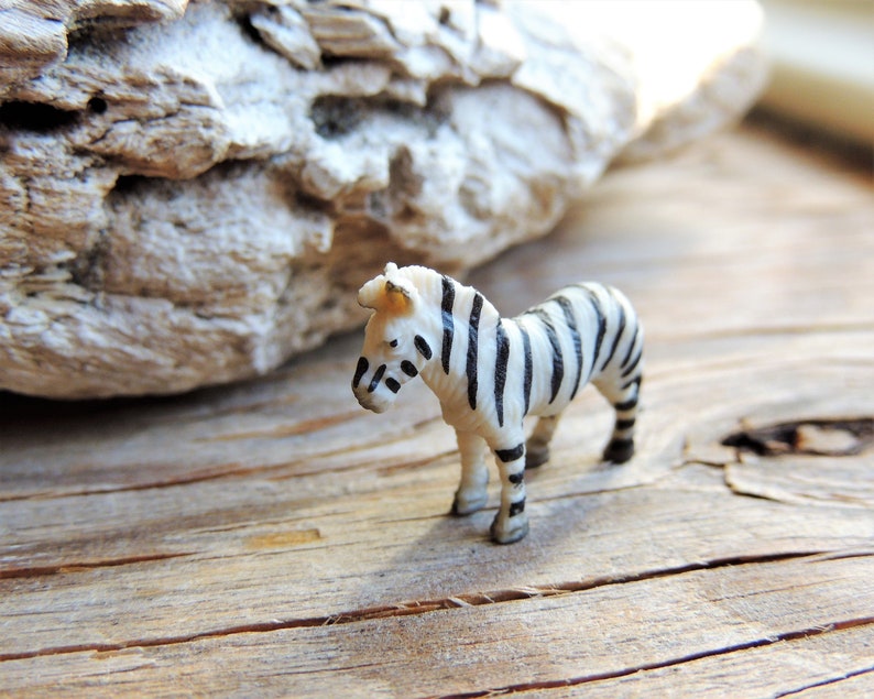 MINIATURES ZEBRA Miniature Animal Figurines Figures for | Etsy