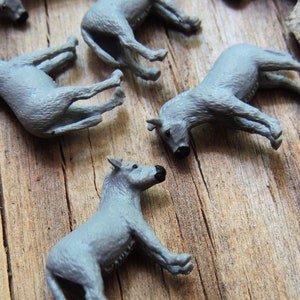 MINIATURE DONKEY Mini Farm Animals Figure Dollhouse Diorama Terrarium ...