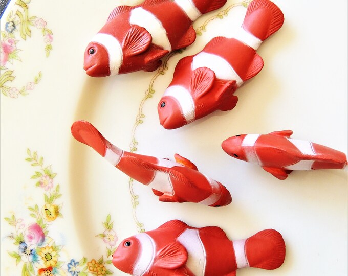 MINIATURE FISH Clown Clownfish Sea Life Figure Figurines | Etsy