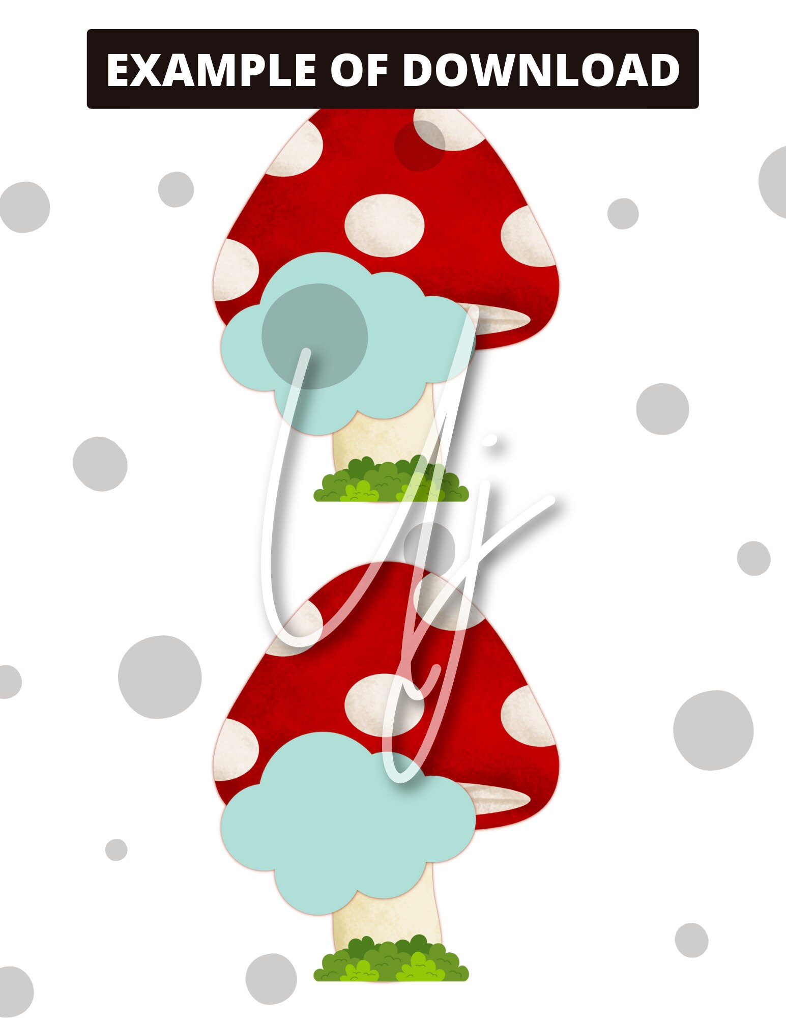 MUSHROOM Printable PDF RA Door Decs Svg Student Desk Name - Etsy Canada