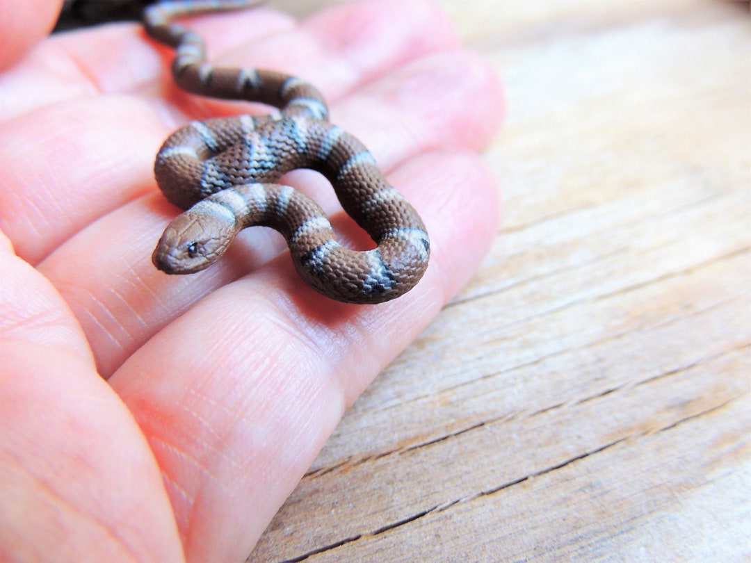 MINIATURE WATER SNAKE Animal Figure Figurine Dollhouse Diorama ...