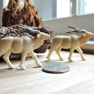 MINIATURE WHITE ANTELOPE Addax Animal Figurine Fairy Garden Dollhouse ...