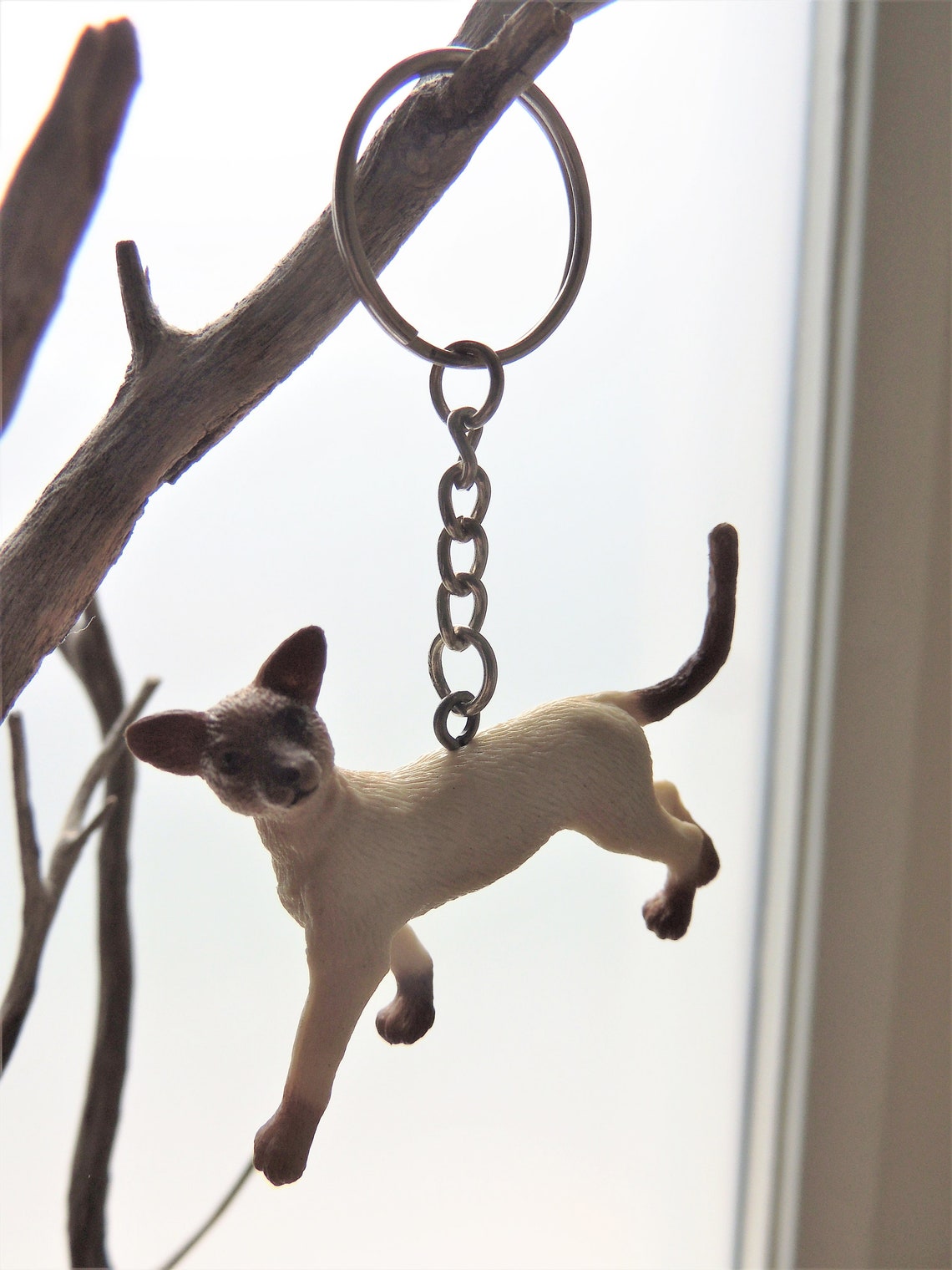 CAT KEYCHAIN Key Chain SIAMESE Cat Key Ring Key Fob Animal | Etsy