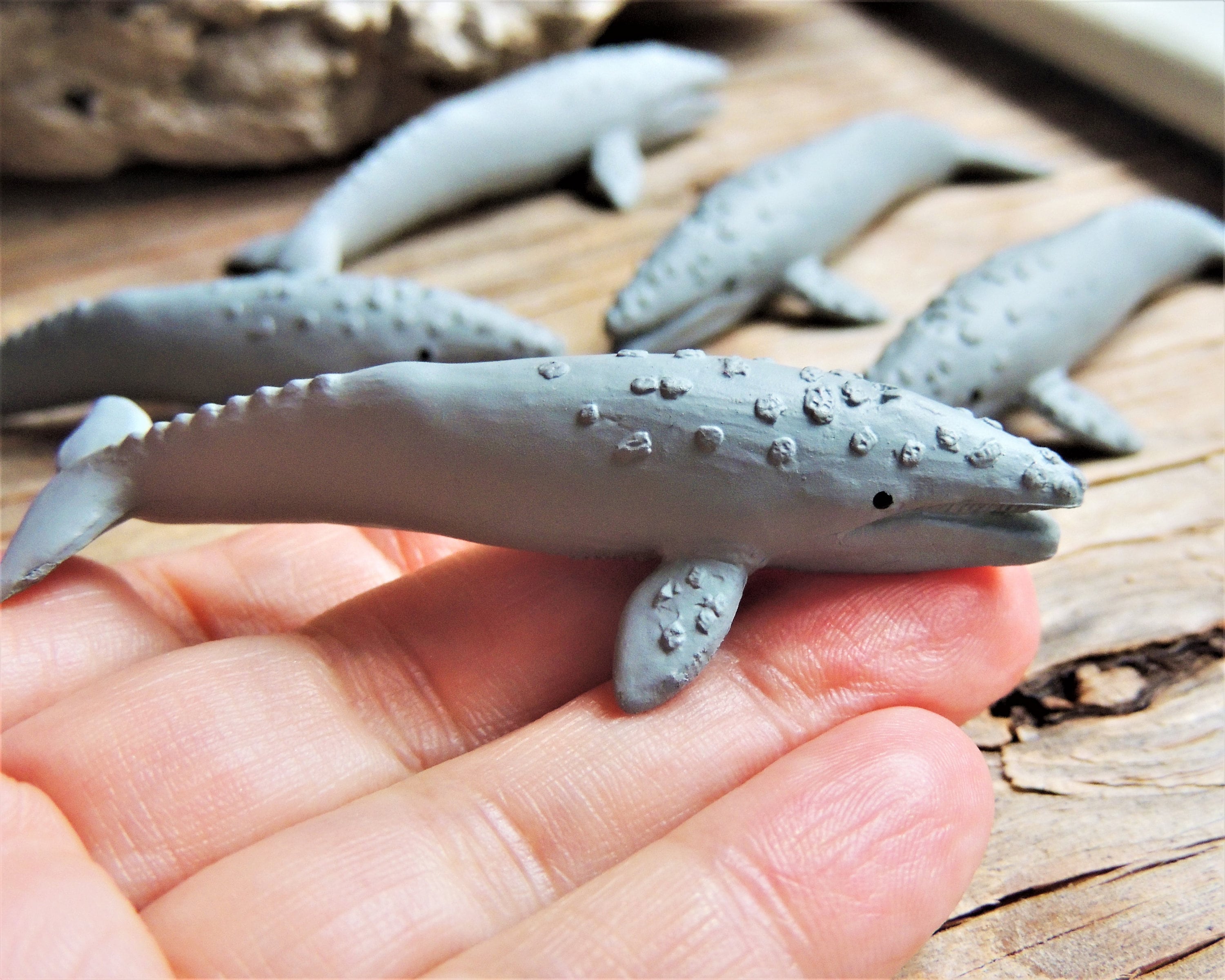 MINIATURES GRAY WHALE Animal Figurine Figure Dollhouse Fairy | Etsy