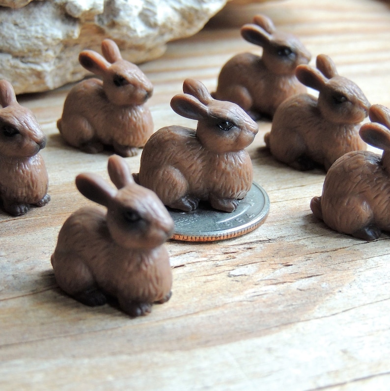 RABBIT MINIATURES Animal Figurines Mini Soft Farm Figures - Etsy