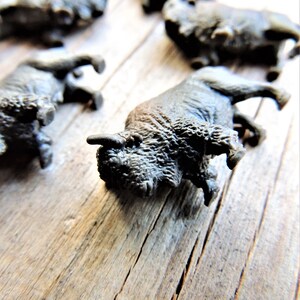 Set of Tiny MINIATURE Bison Animal Mini Figurines Figures Dollhouse ...