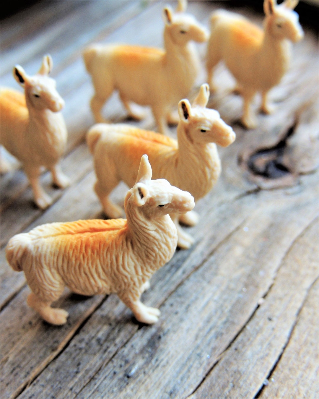 MINIATURE LLAMAS Farm Animals Figurines Figures Fairy Gardens Dollhouse ...