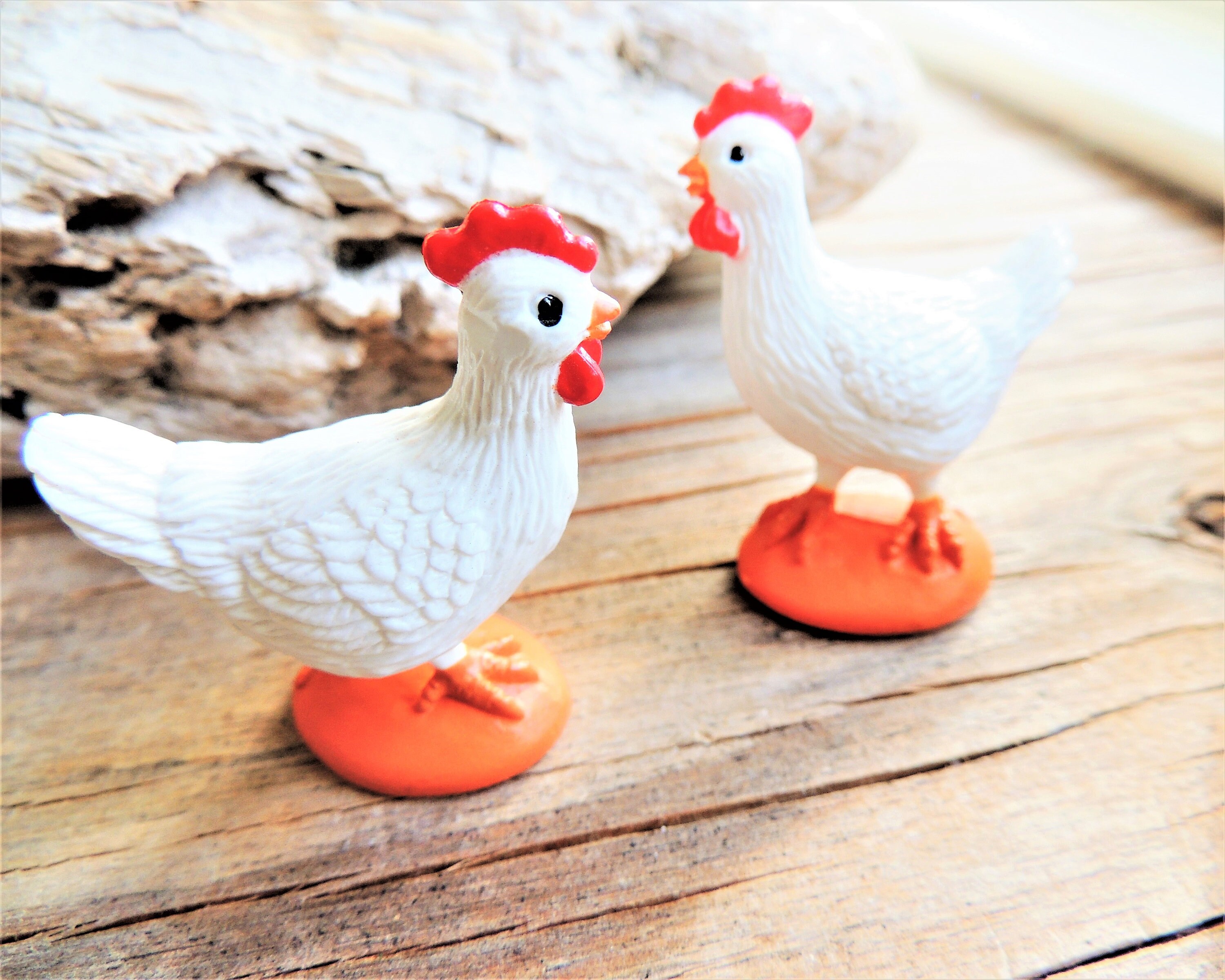 HEN MINIATURES Animal Figures Figurines Dollhouse Fairy Garden | Etsy