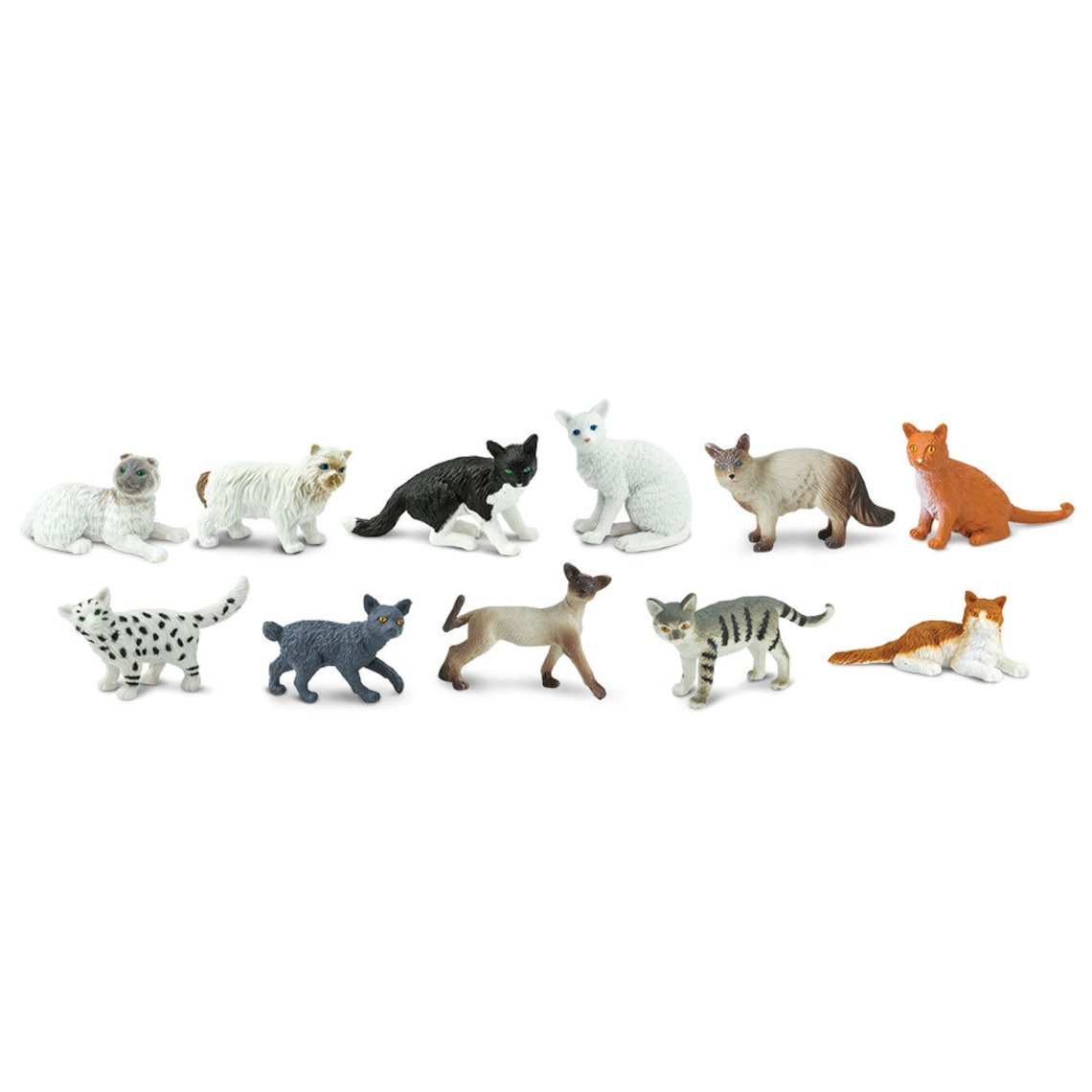 MINIATURE CAT FIGURINES Animal Mini Figure White Angora Cats - Etsy