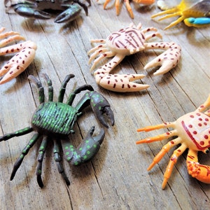 MINIATURE CRAB Plastic Animal Figure Figurines Dollhouse Diorama ...