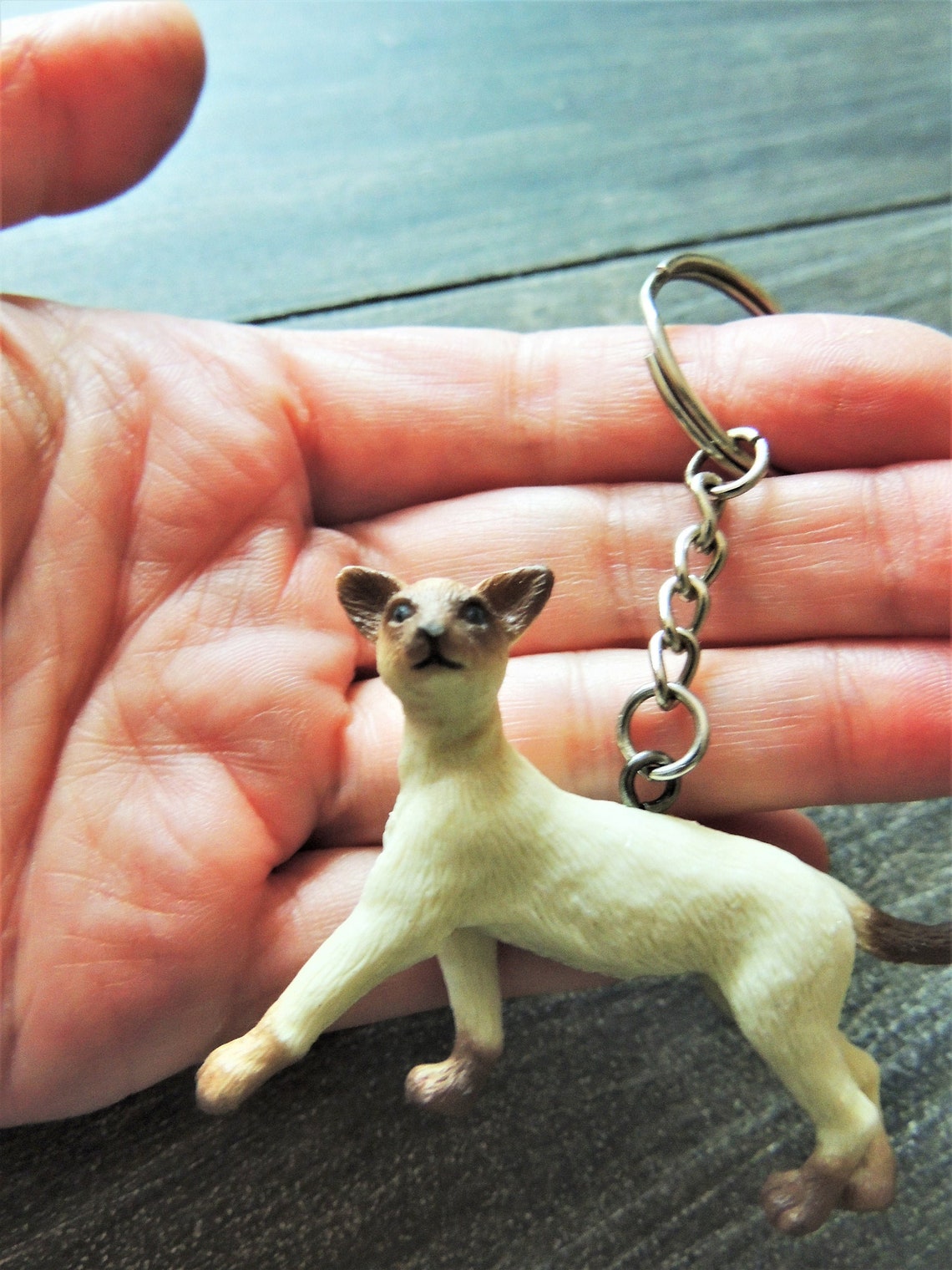 CAT KEYCHAIN Key Chain SIAMESE Cat Key Ring Key Fob Animal | Etsy