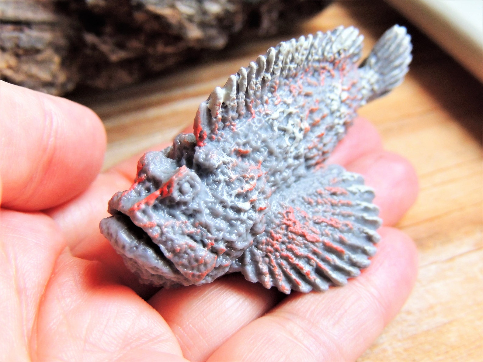 Miniature STONE FISH Sea Animals Figure Figurine Dollhouse | Etsy