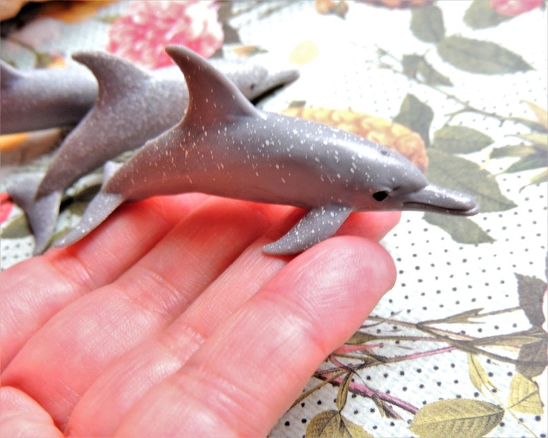 MINIATURE Animals Spotted Dolphin Figure Figurine Dollhouse | Etsy