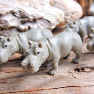 MINIATURE HIPPO Animal Figures Figurines Mini Fairy Gardens Dollhouse ...