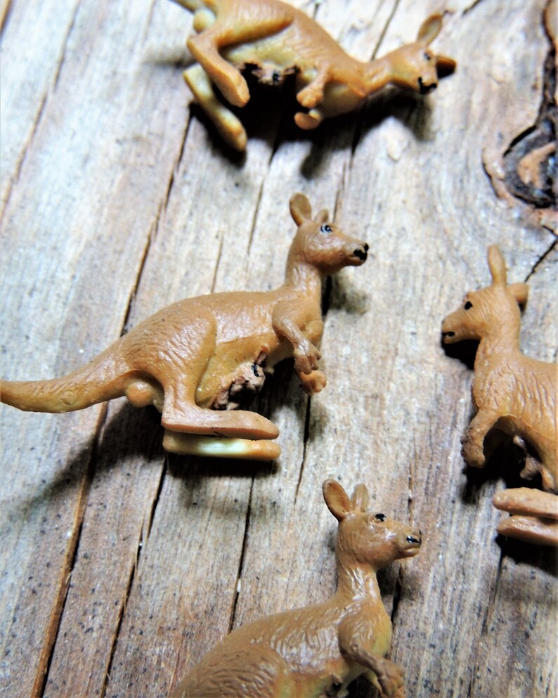 Set of MINIATURE Kangaroo Animals Figurine Figures Fairy - Etsy