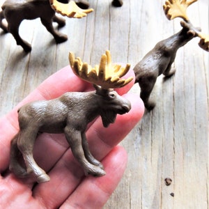 MINIATURES MOOSE Animal Figures Figurines Dollhouse Fairy Garden ...