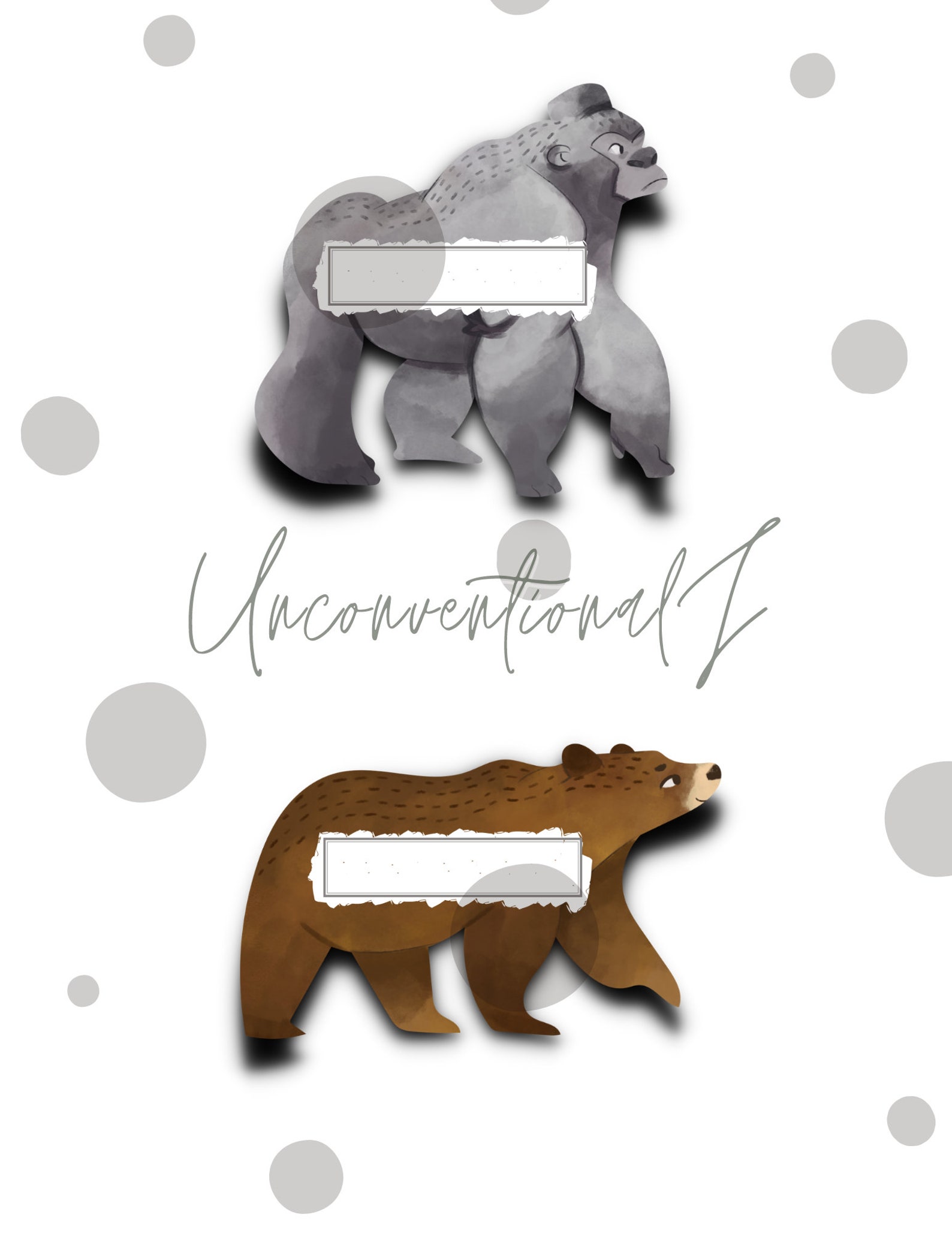 Cute Animal PRINTABLE PDF Student Desk Name Plate RA Door Decs - Etsy