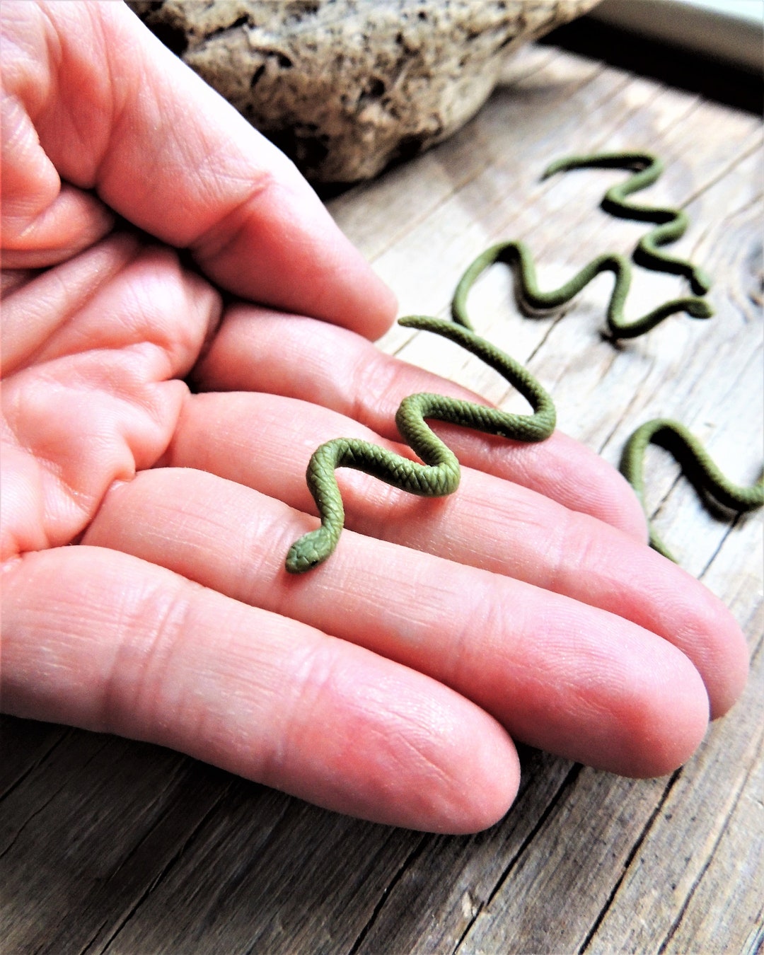 MINIATURE SNAKE ANIMALS Figurine Micro Mini Figure Terrarium Fairy ...