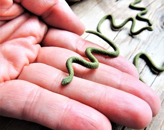 MINIATURE SNAKE ANIMALS Figurine Micro Mini Figure Terrarium Fairy ...