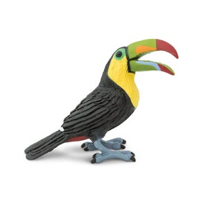 Large MINIATURE TOUCAN Bird Animals Figure Figurine Dollhouse Fairy ...