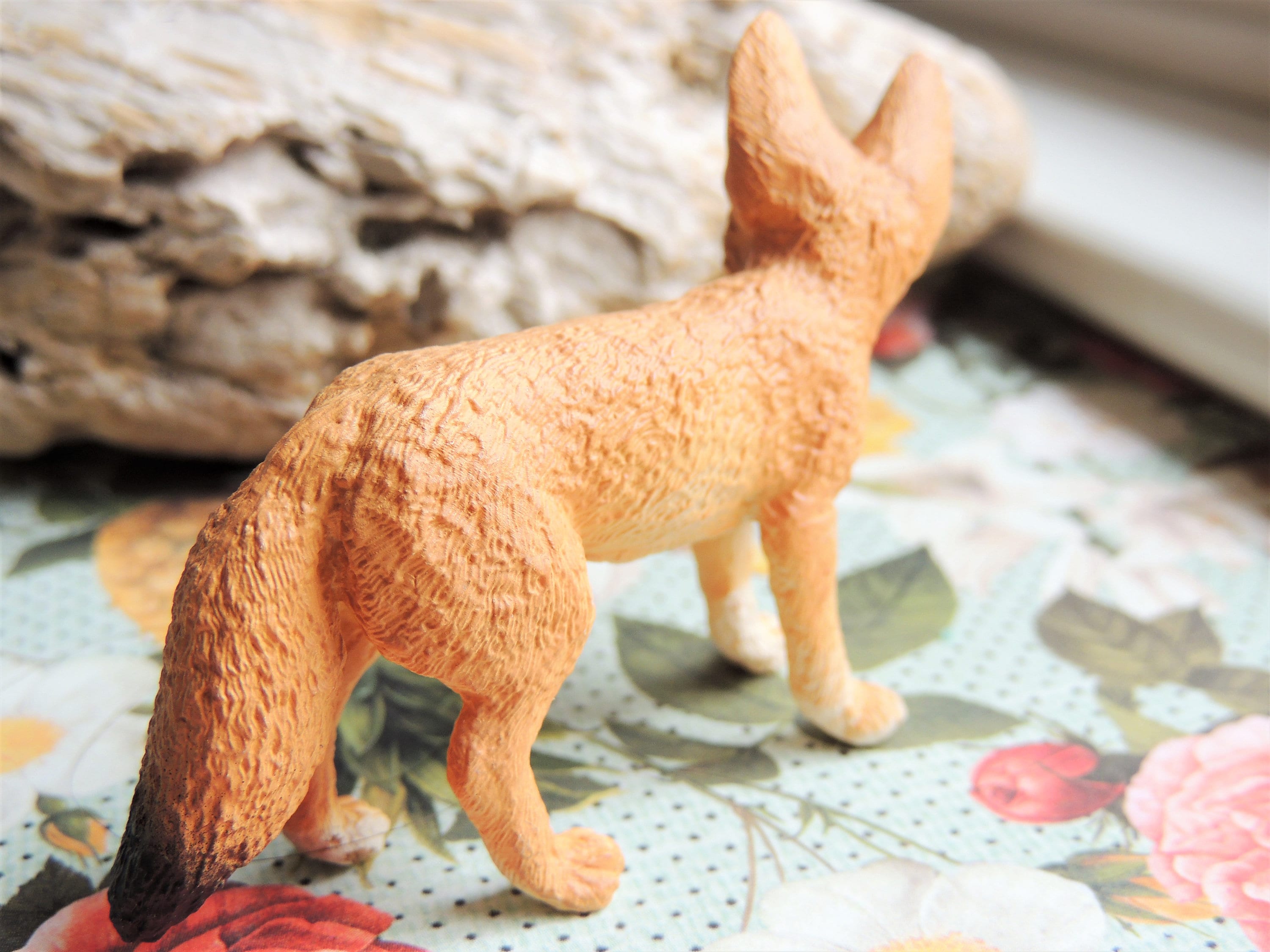 Large MINIATURE FENNEC FOX Animals Figure Figurine Diorama Dollhouse ...