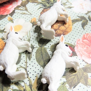 Arctic Rabbit MINIATURE FIGURINE Animals Figures Fairy Garden Dollhouse ...