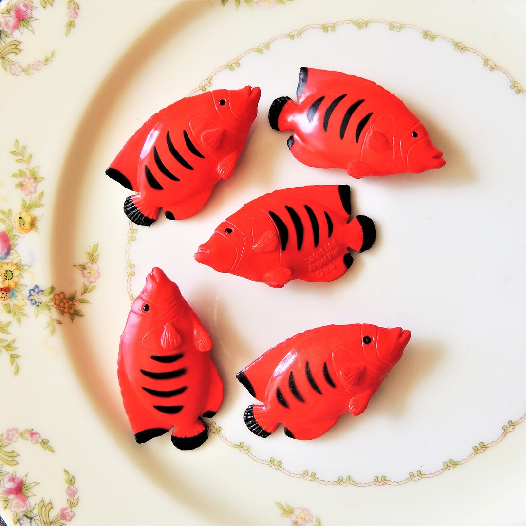 MINIATURE FISH Animal Figure Figurines Angel Fish Reef Sea Life Plastic ...