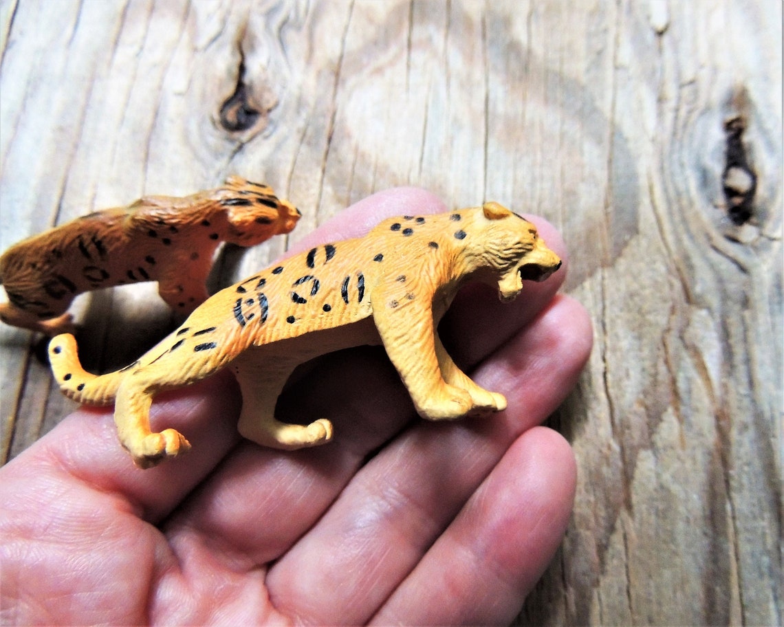 JAGUAR MINIATURE ANIMAL Figure Figurine Panther Fairy Garden Dollhouse ...