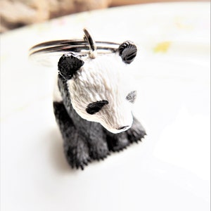 KEYCHAIN Key Chain Giant PANDA Bear Key Ring Key Fob Animal Cute Fun ...