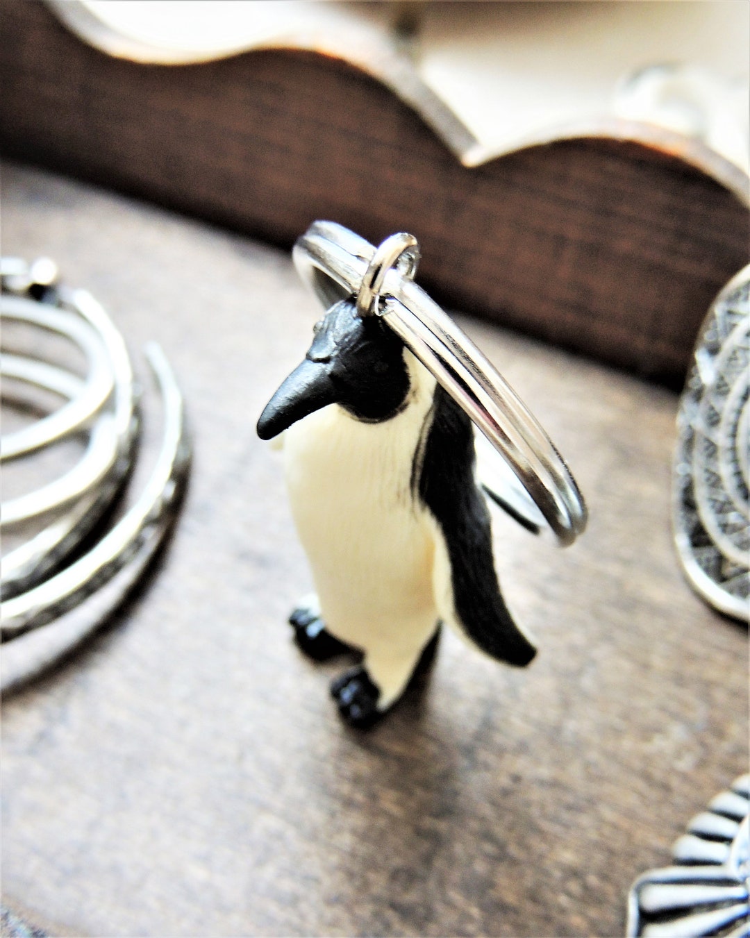 KEYCHAIN Key Chain PENGUIN Key Ring Key Fob Animal Cute Fun Cool Unique ...