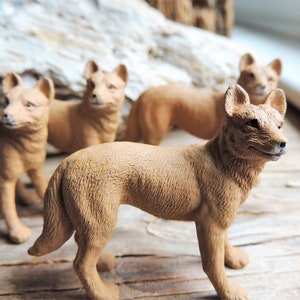 DINGO MINIATURE Animals Figurines Figures Australian Wild Dog Fairy ...