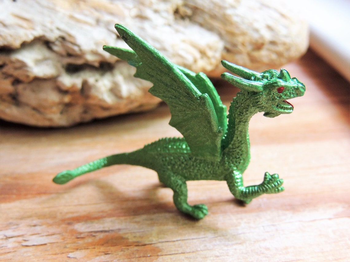 MINIATURE DRAGON Plastic Toy Figures Figurines Fairy Garden - Etsy