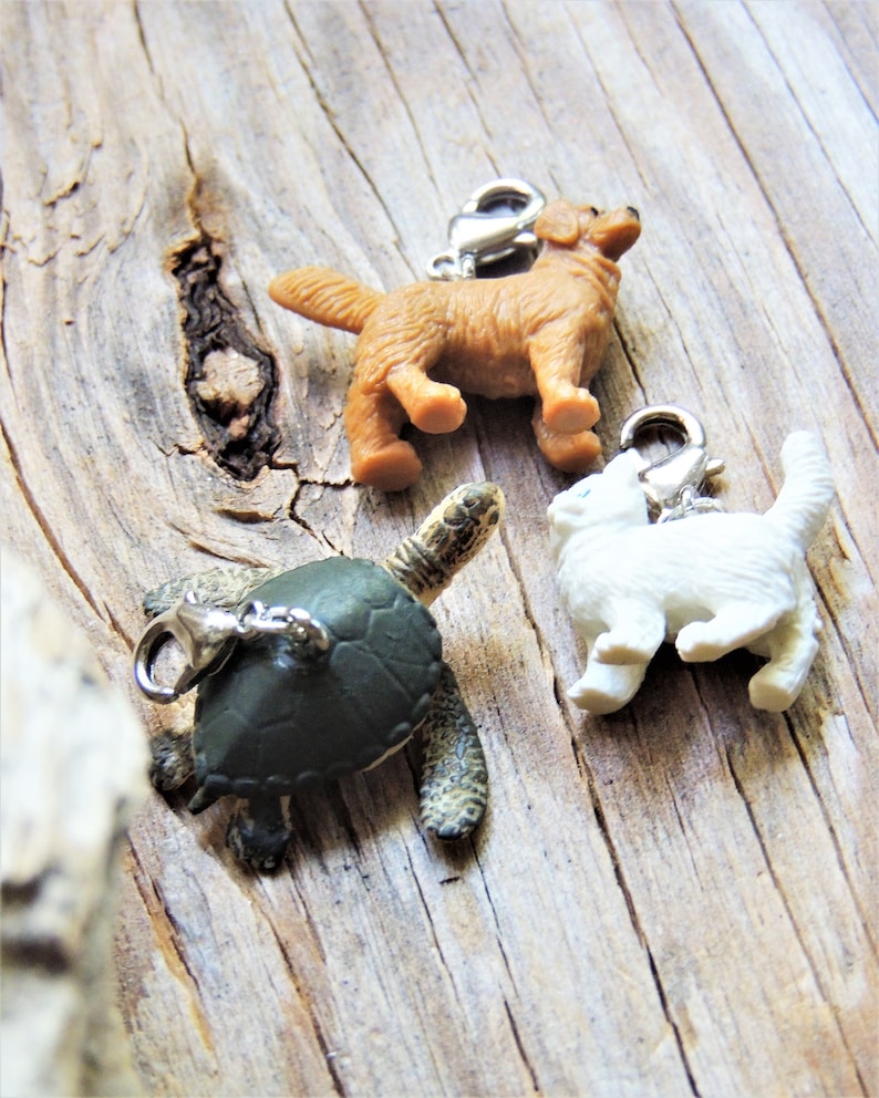 CLIP ON CHARMS Animal Charm Tiny Animal Charms for Bracelet - Etsy
