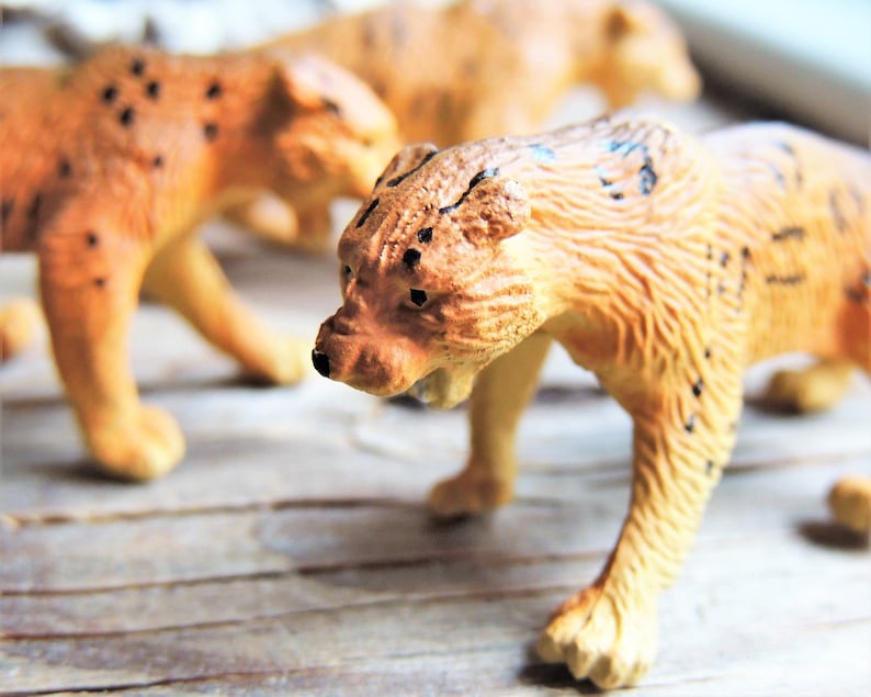 JAGUAR MINIATURE ANIMAL Figure Figurine Panther Fairy Garden Dollhouse ...