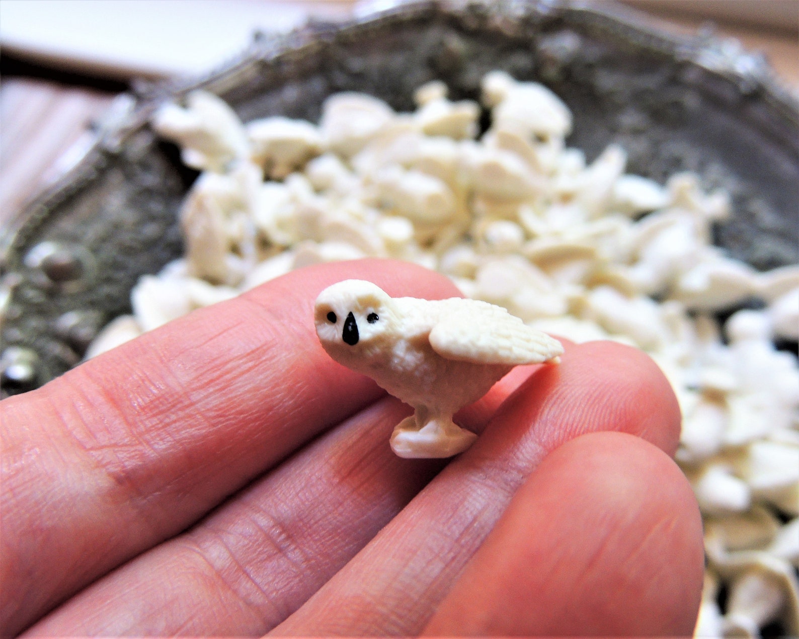 MINIATURE SNOWY OWL Fairy Garden Owls Birds Animals Figure - Etsy