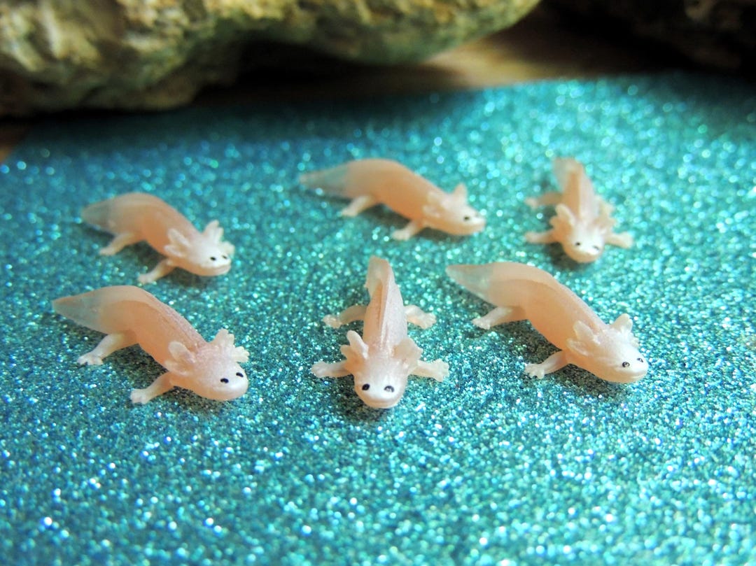 MINIATURE AXOLOTL Animal Figurine Tiny Mini Figures Micro Minis ...