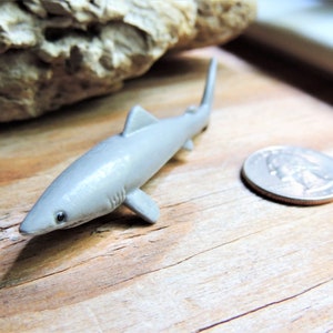 SHARK MINIATURE Gray Reef Sharks Animal Figurines Figures Dollhouse ...