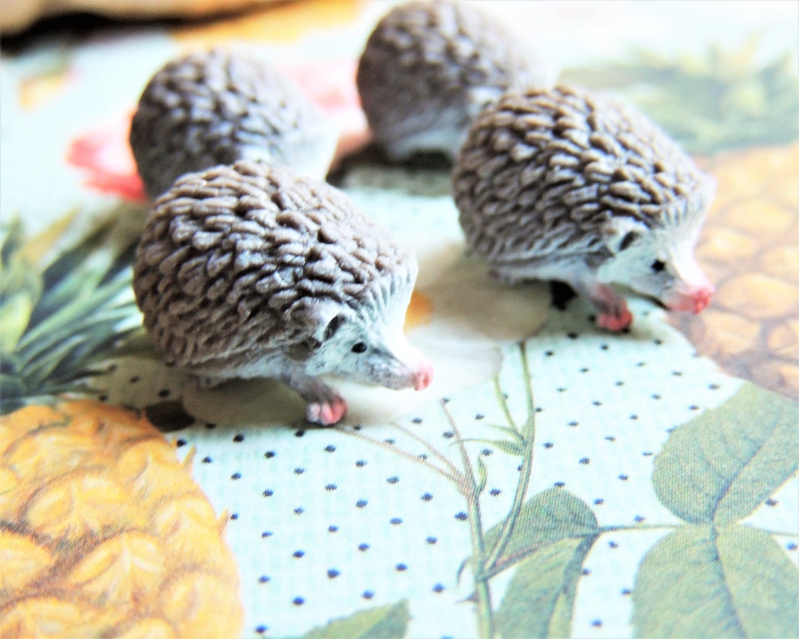 MINIATURE HEDGEHOG Animals Figures Figurines Fairy Garden - Etsy