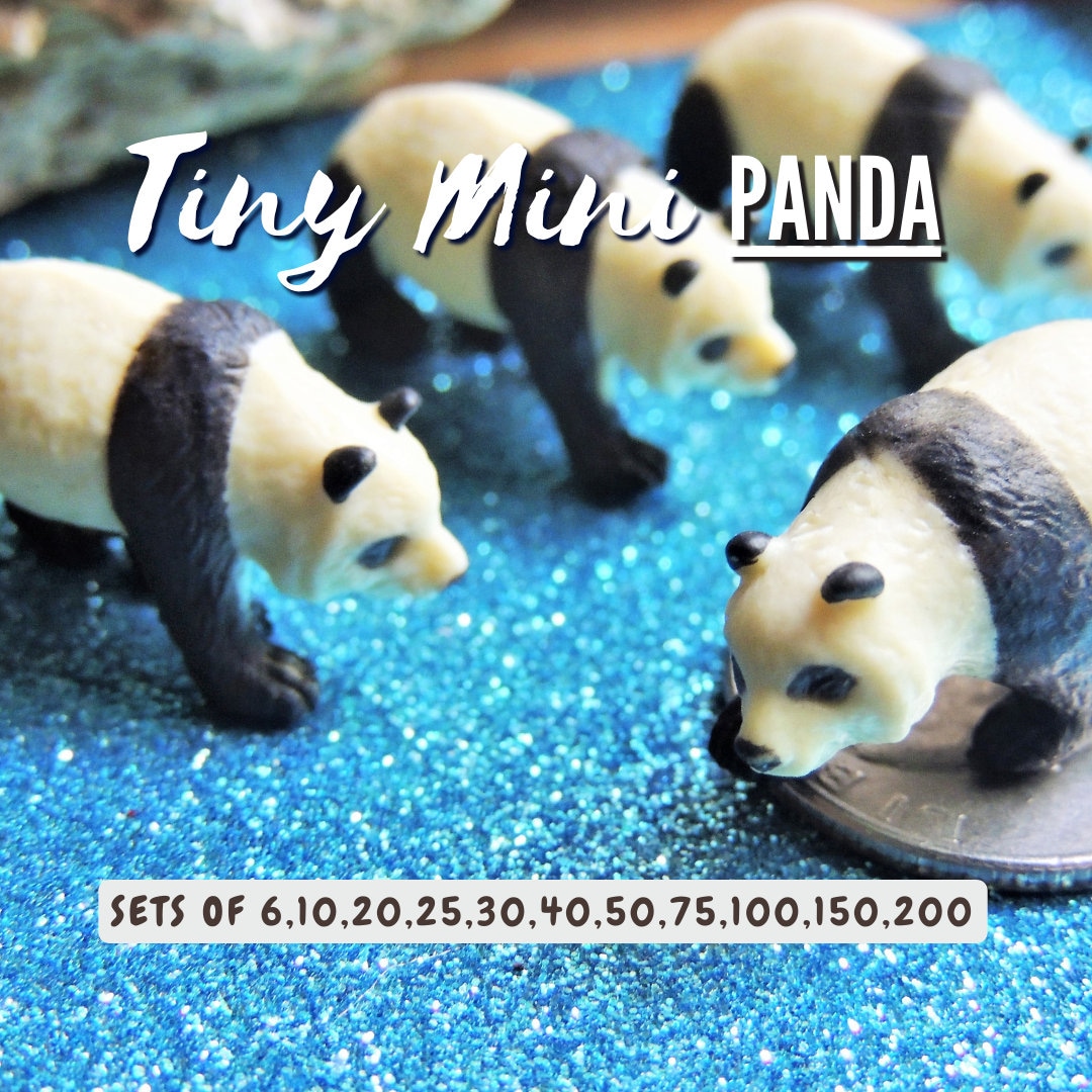 Giant PANDA Bear MINIATURE ANIMAL Figurines Figure Tiny Micro Minis ...