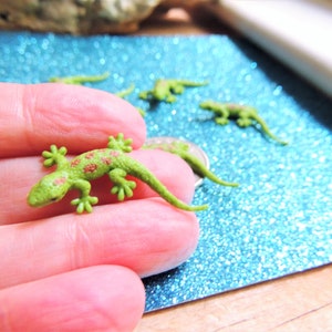 MINIATURE GECKOS: Set of Tiny Animal Figures Figurines GECKO Fairy ...
